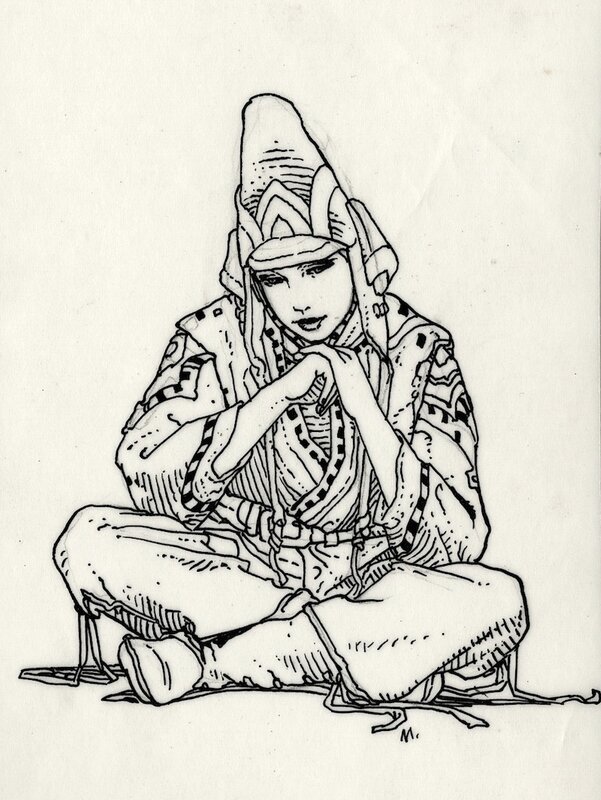 Starwatcher 1985 par Moebius - Illustration originale