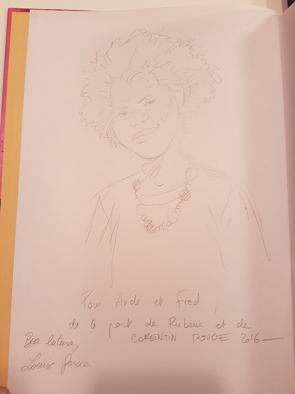 Dédicace de Corentin Rouge dans Rio tome 1 - Dédicace