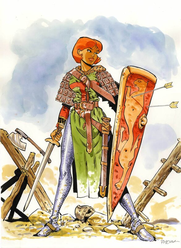 Meynet - Amazones par Félix Meynet - Planche originale