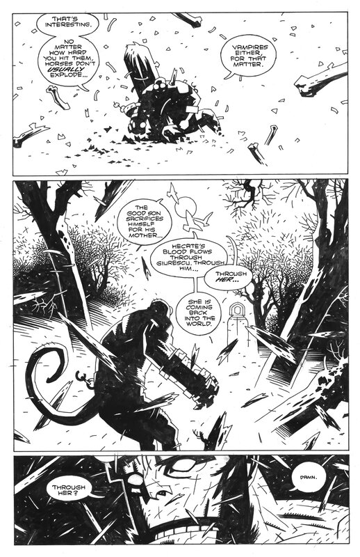 Mike Mignola, Hellboy, Wake the Devil Issue 5 page 13 - Planche originale