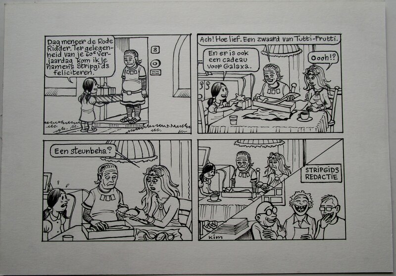 Kim Duchateau, Aldegonne - Rode ridder en Galaxa - Planche originale