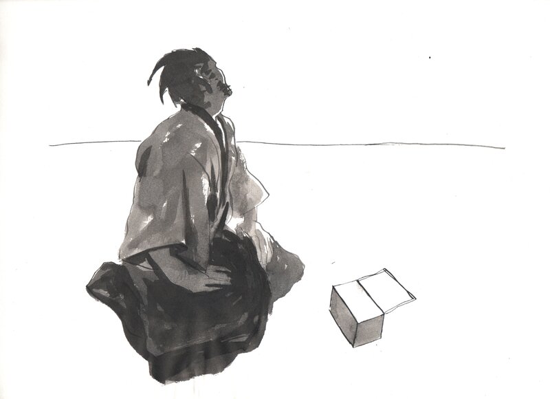 George Pratt, Wolverine Netsuke - illustration - Illustration originale