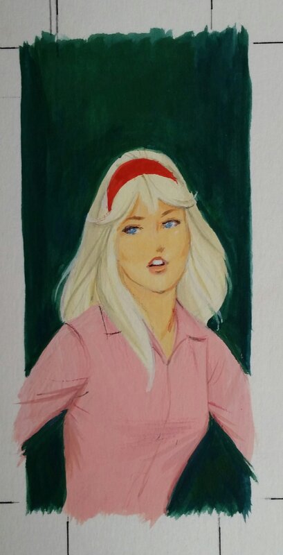 Jean Sidobre, Alice s'est perdue en forêt. - Illustration originale