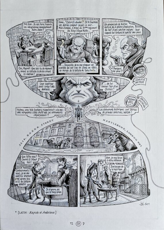 Benoît Dahan, Dans la tête de Sherlock Holmes T2 - Planche originale